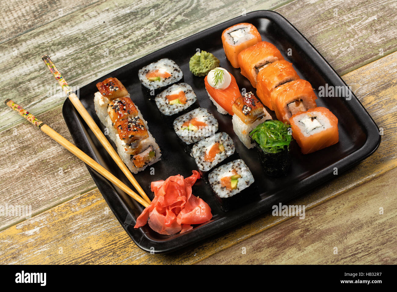 Japanese Sushi On A Table Stock Photo - Alamy
