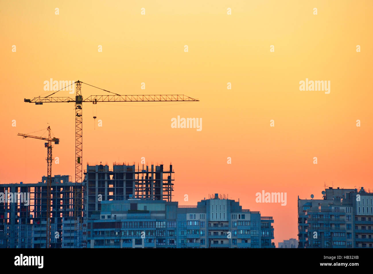 Construction silhouette hi-res stock photography and images - Alamy