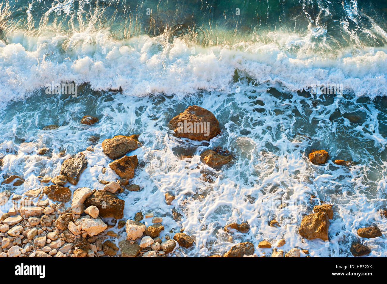 Rocky sea beach, background Stock Photo - Alamy