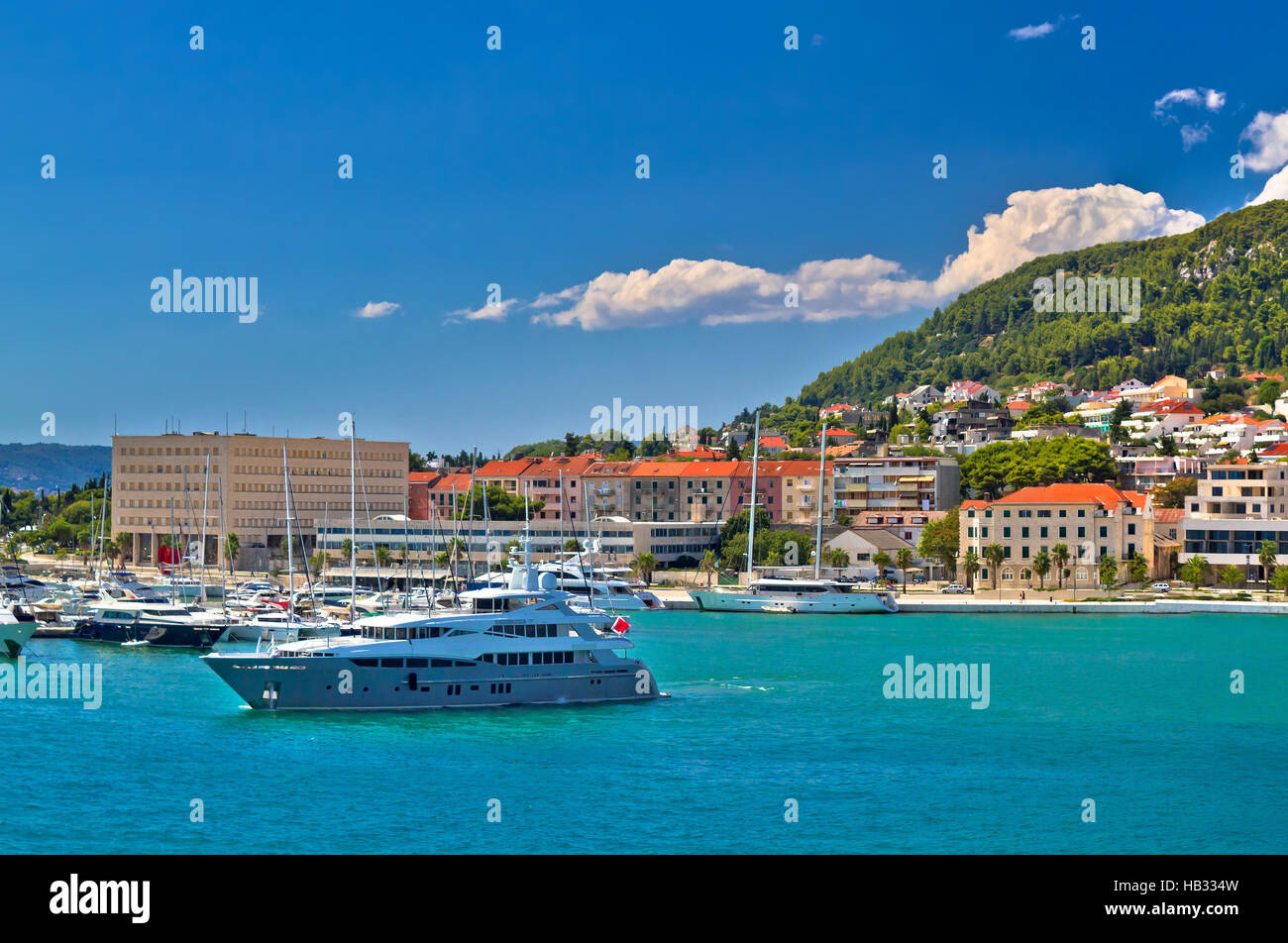 Adriatic coast in Split yachting destination Stock Photo - Alamy