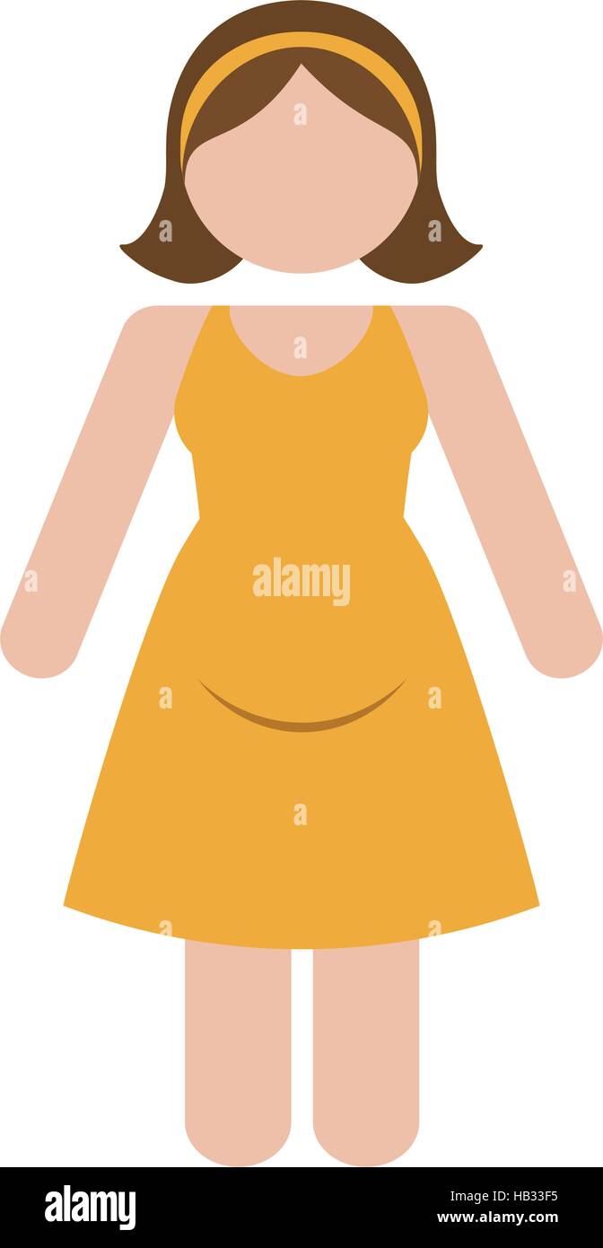 faceless woman icon image vector illustration design Stock Vector Image ...