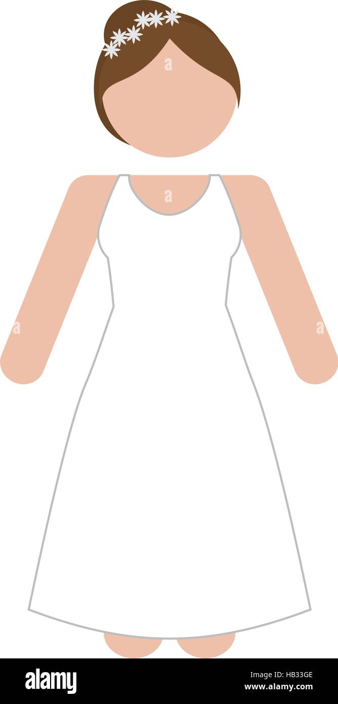 bride faceless woman icon image vector illustration design Stock Vector ...