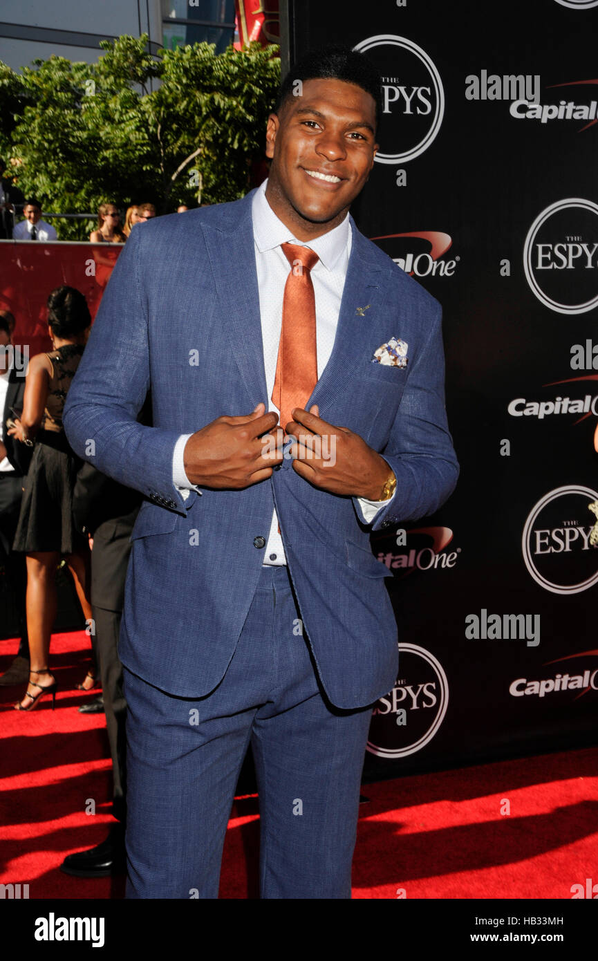 Julius Thomas arrives at the 2014 ESPY Awards at Nokia Theatre L.A ...