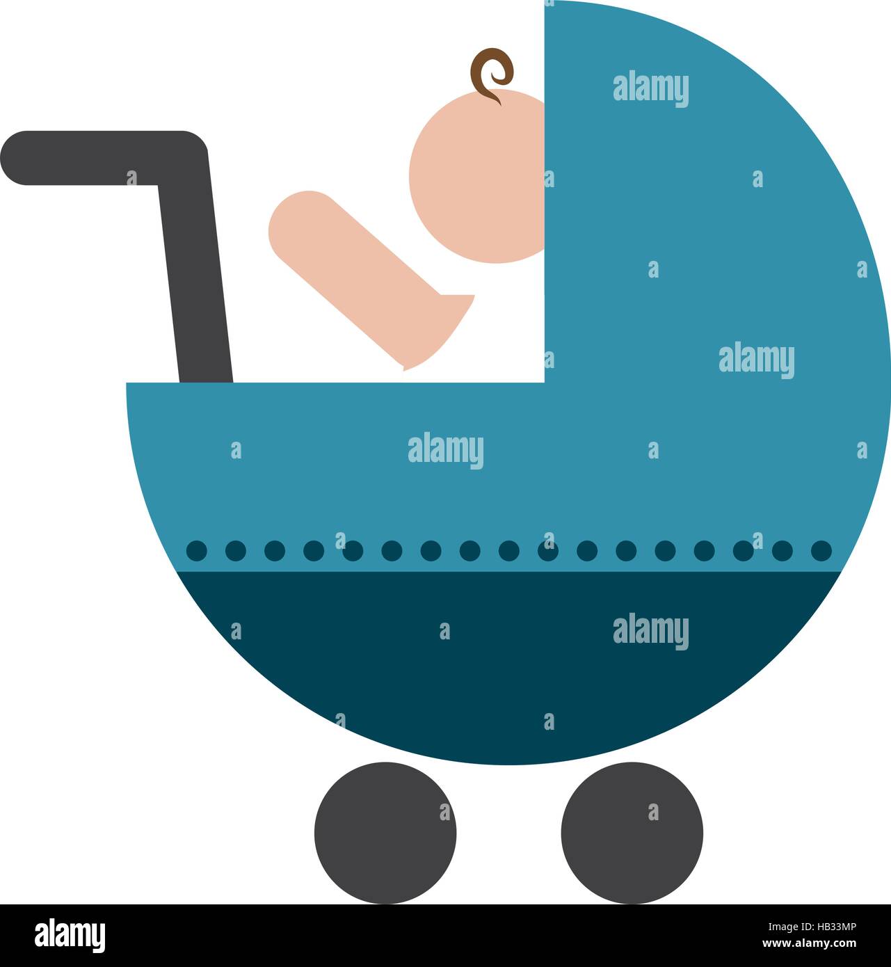 baby cart icon over white background. colorful design. vector ...