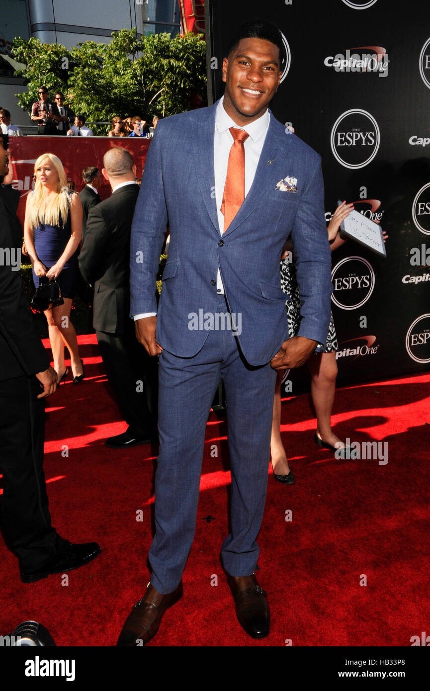 Julius Thomas arrives at the 2014 ESPY Awards at Nokia Theatre L.A ...