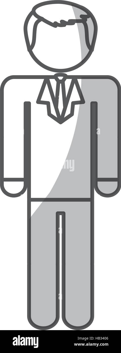 man wearing suit and tie2we over white background. pictogram design ...