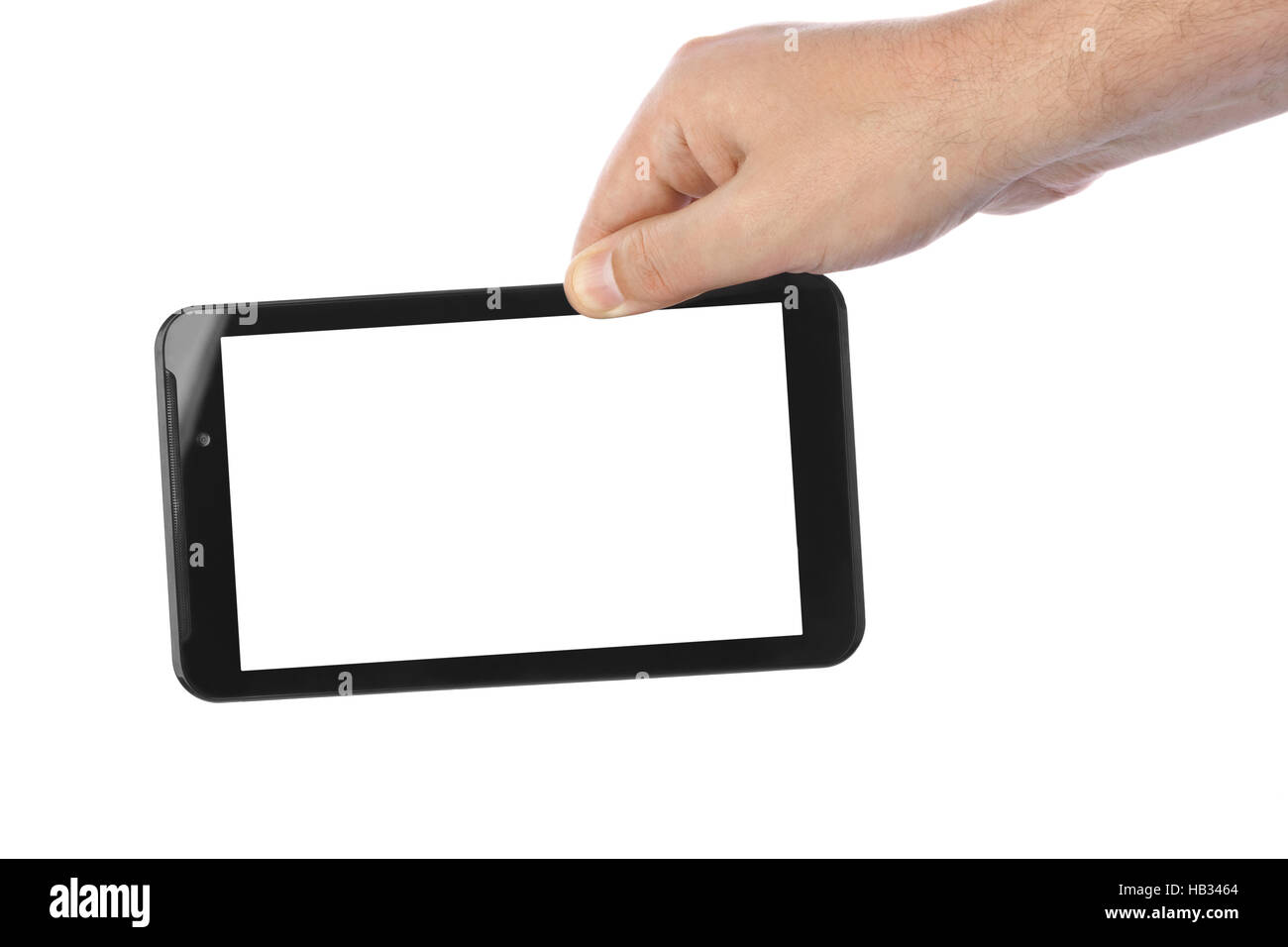 Hand with touchpad pc Stock Photo - Alamy