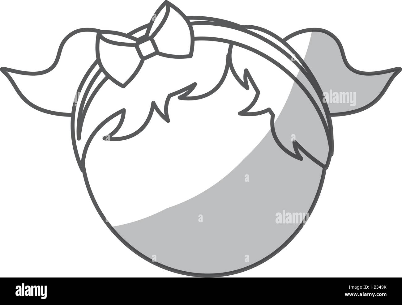 cute girl face icon over white background. pictogram design. vector ...