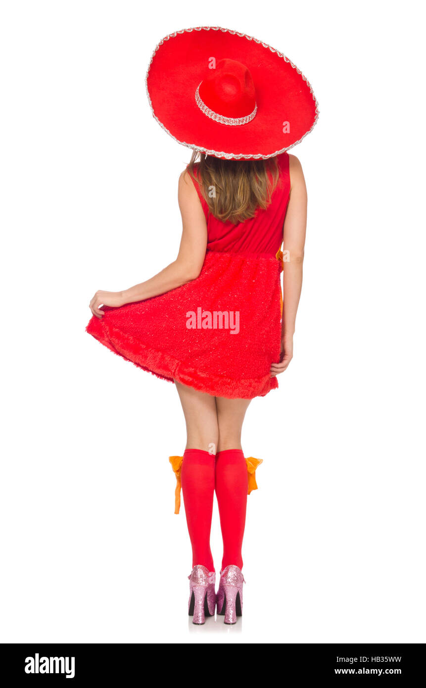 Pretty woman wearing red Cut Out Stock Images & Pictures - Alamy