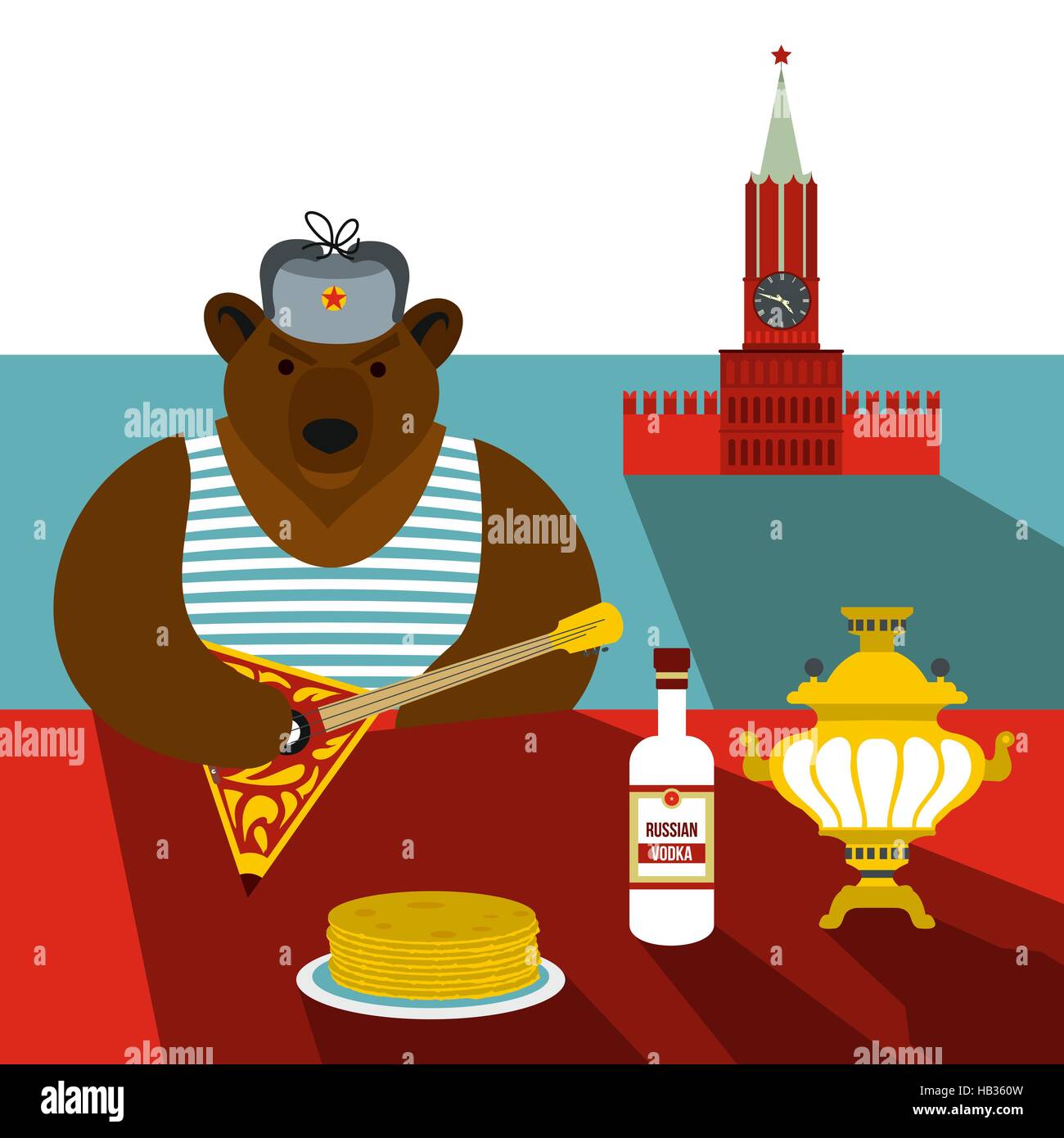 Russia flat stereotype Stock Vector Image & Art - Alamy