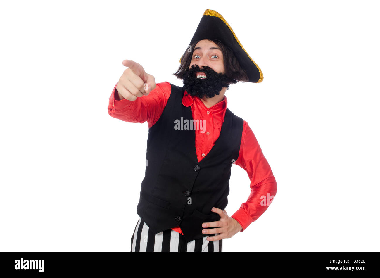 Funny pirate isolated on the white Stock Photo - Alamy