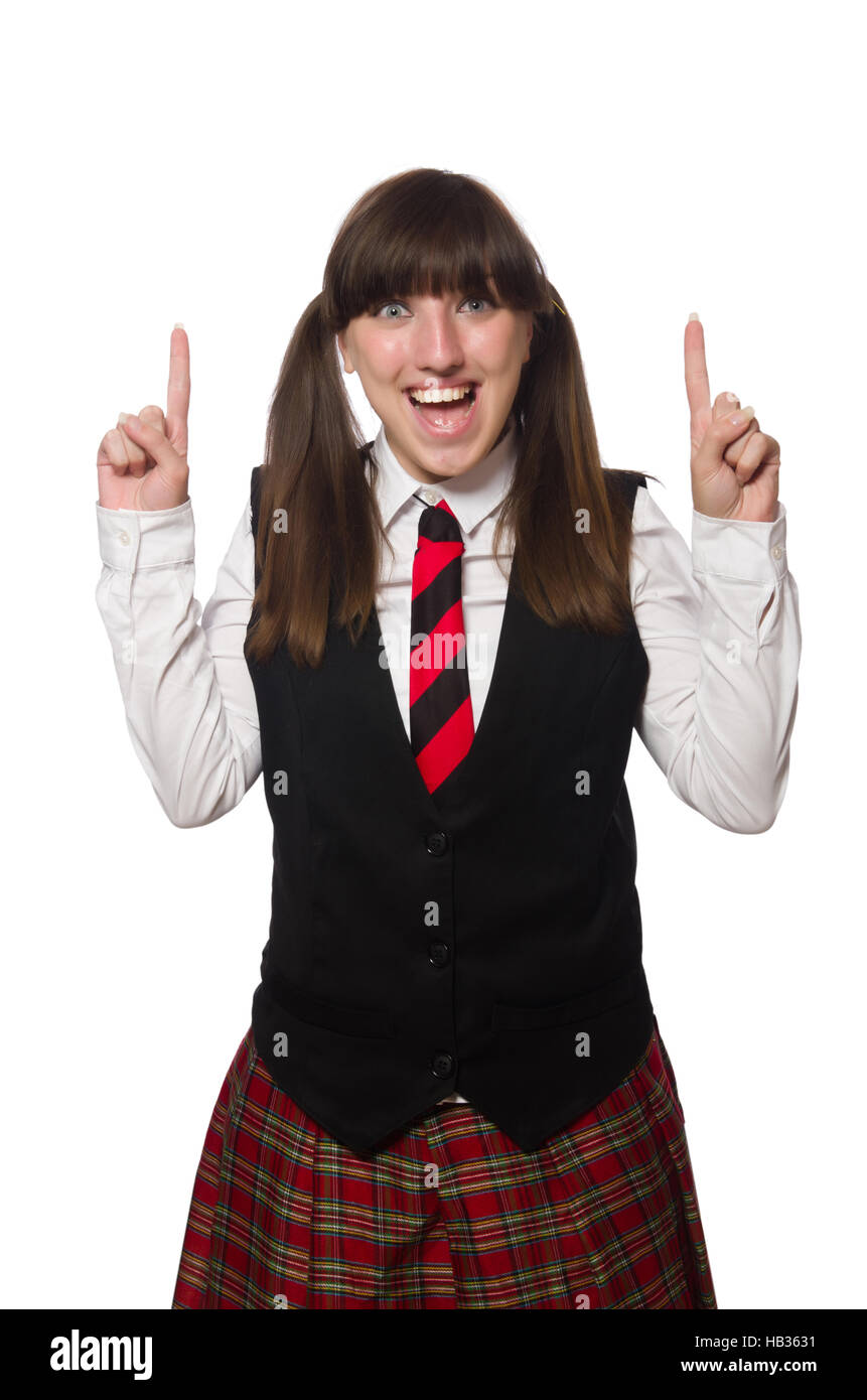 Funny nerd student isolated on white Stock Photo - Alamy