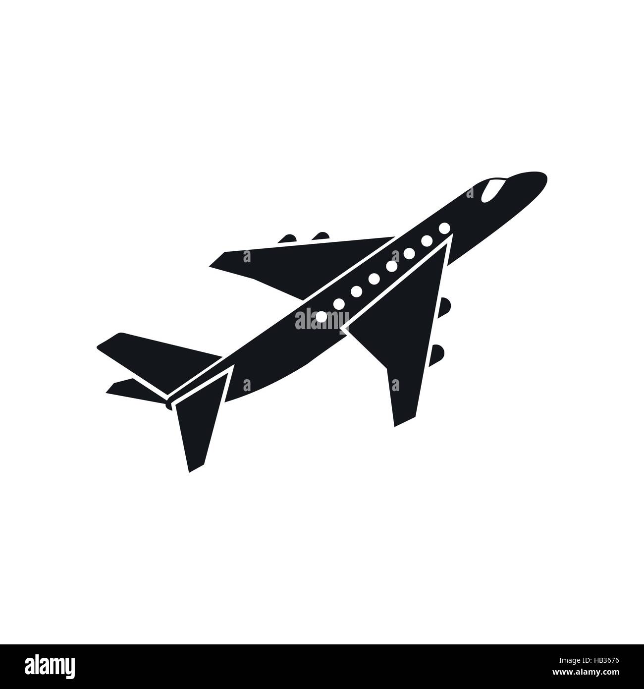 Passenger airplane black simple icon Stock Vector Image & Art - Alamy