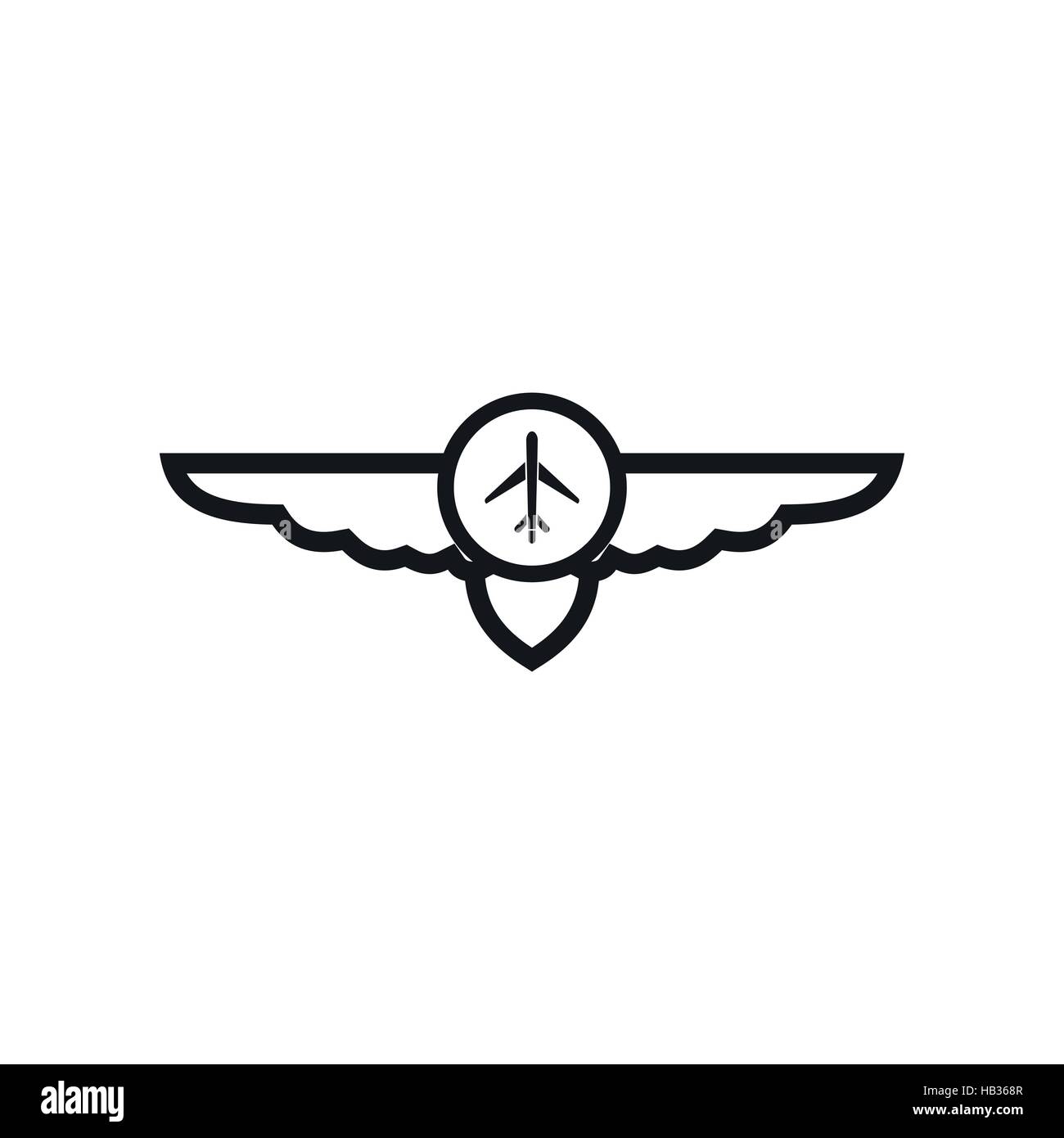 Sign of airplane with wings icon Stock Vector Image & Art - Alamy