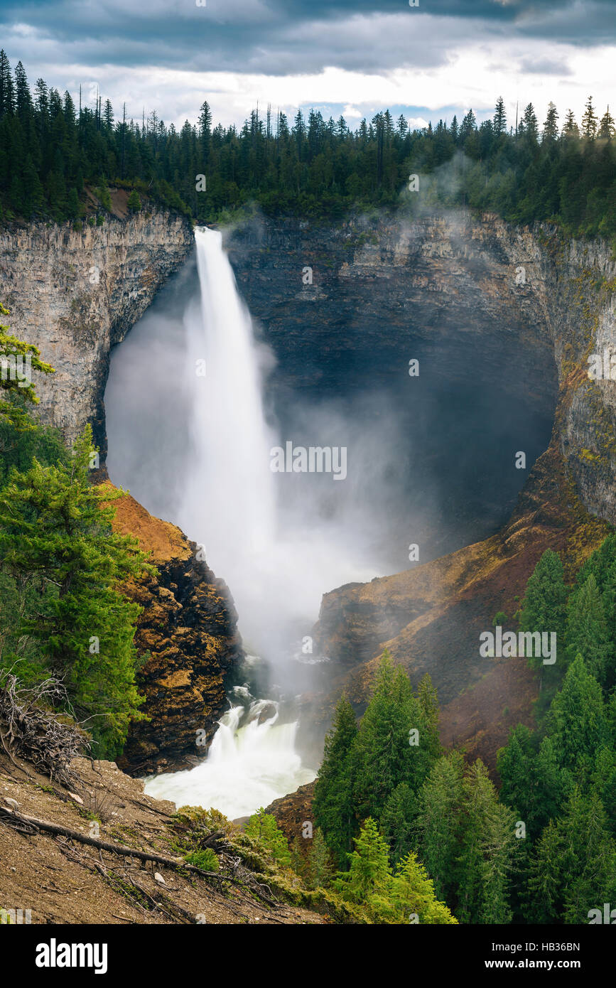 Helmcken Falls, the fourth highest waterfall in Canada at 141m, located ...