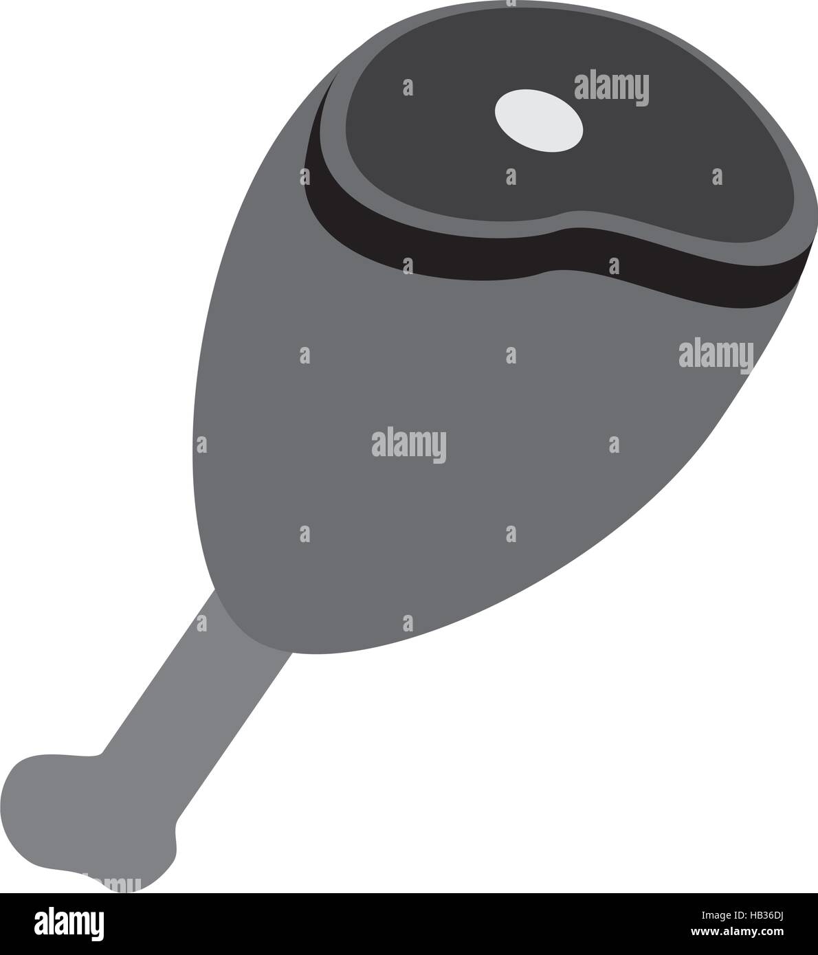 leg of ham icon over white background. vector illustration Stock Vector ...