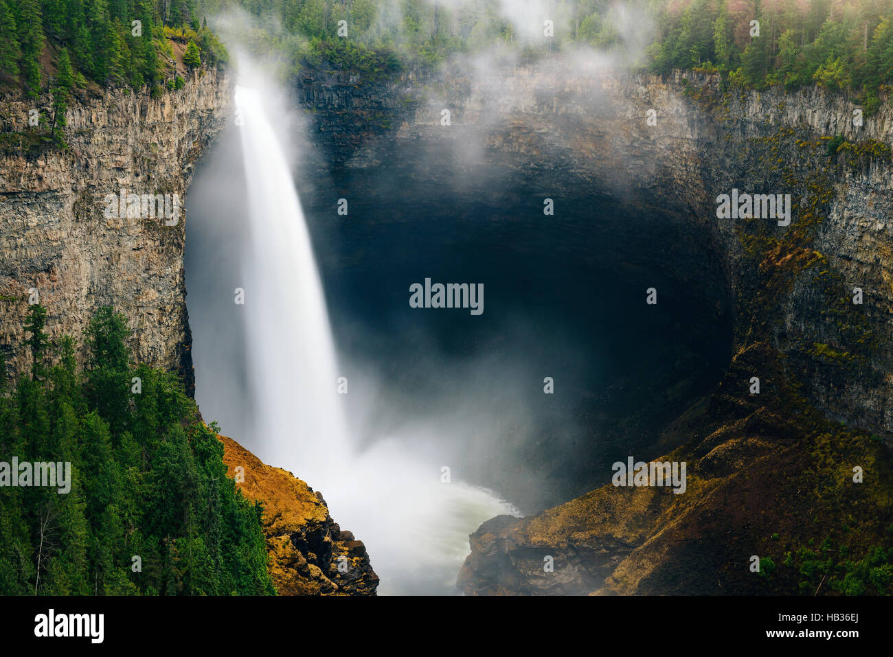 Helmcken Falls, the fourth highest waterfall in Canada at 141m, located ...