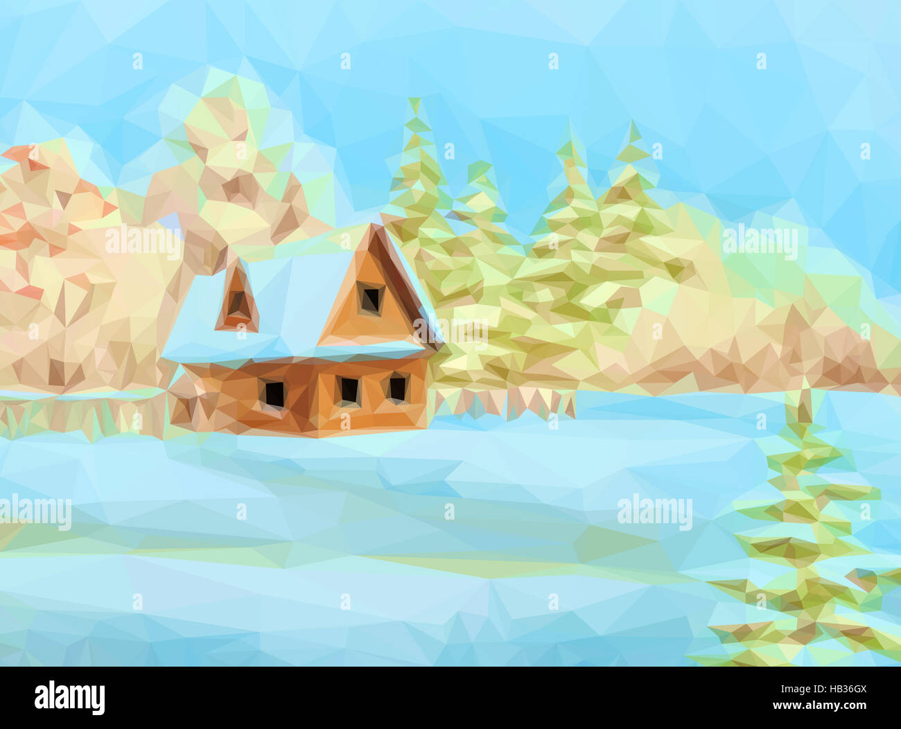 Low poly house hi-res stock photography and images - Alamy