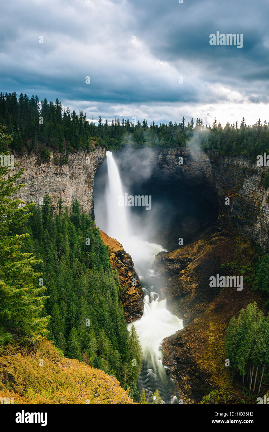 Helmcken Falls, the fourth highest waterfall in Canada at 141m, located ...