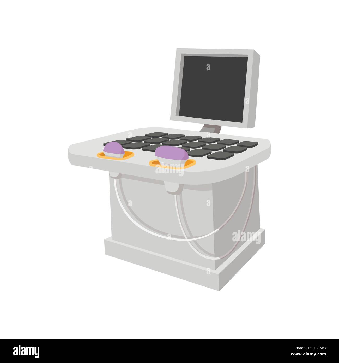 Medical Ultrasound Diagnostic Machine Cartoon Icon Stock Vector Image