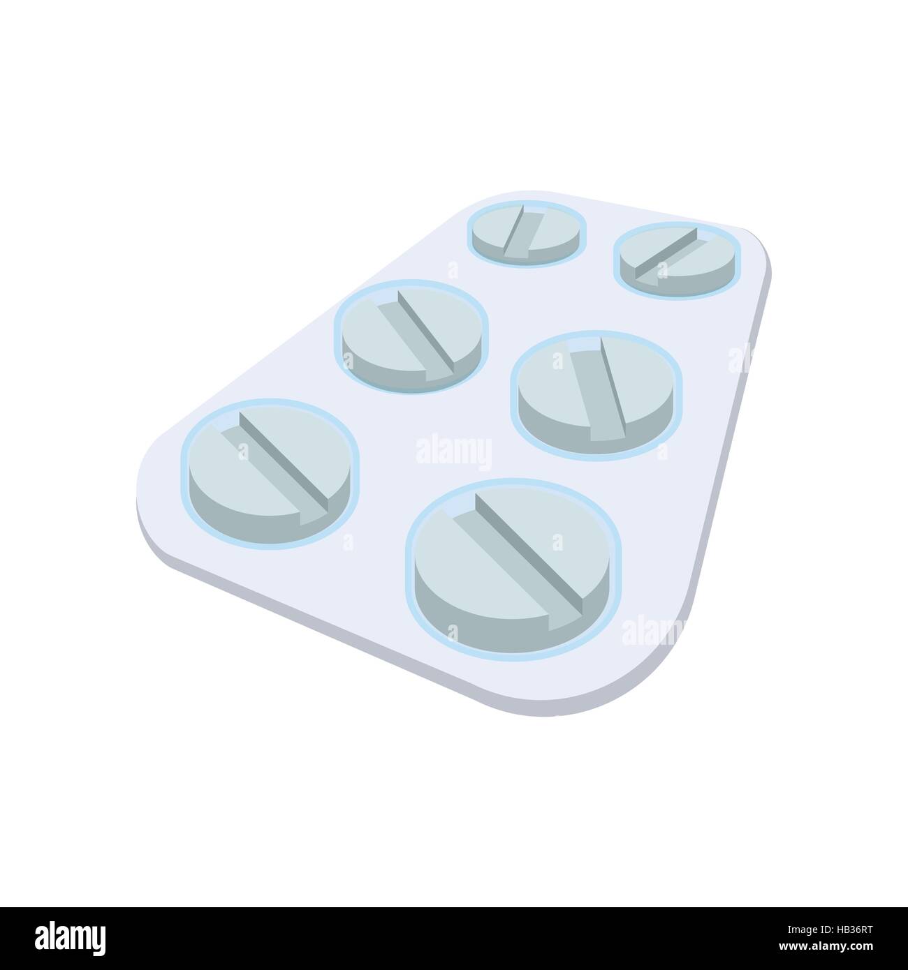 Round pills in a blister pack cartoon Stock Vector Image & Art - Alamy