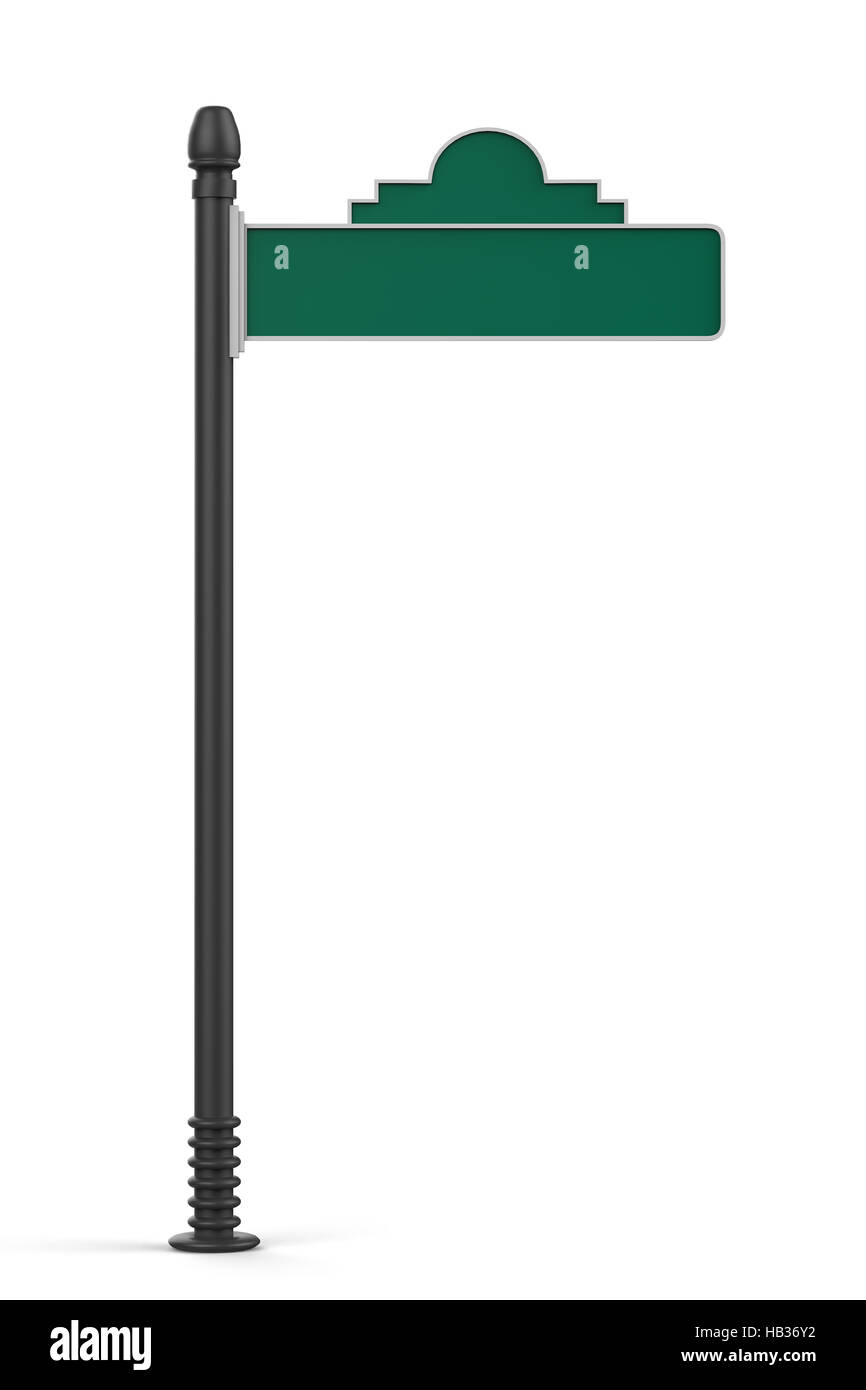 Blank Green Road Sign Stock Photo - Alamy