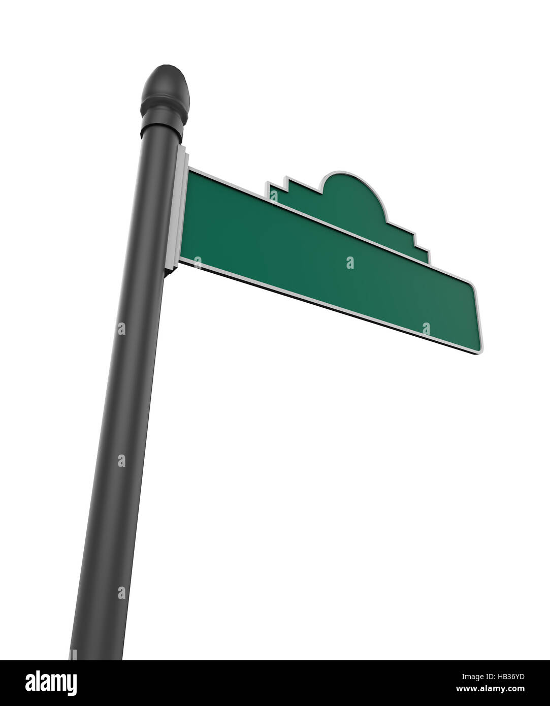 Blank Green Road Sign Stock Photo - Alamy