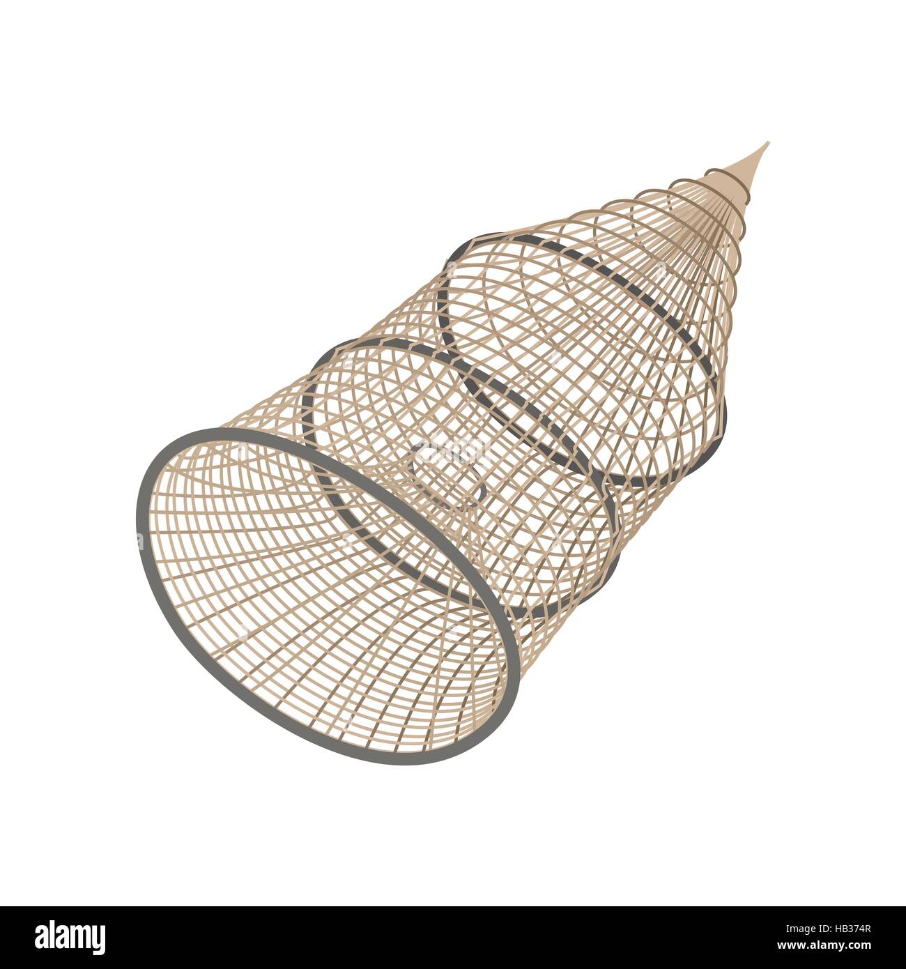 Fishing net coop trap fyke cartoon icon Stock Vector Image & Art - Alamy