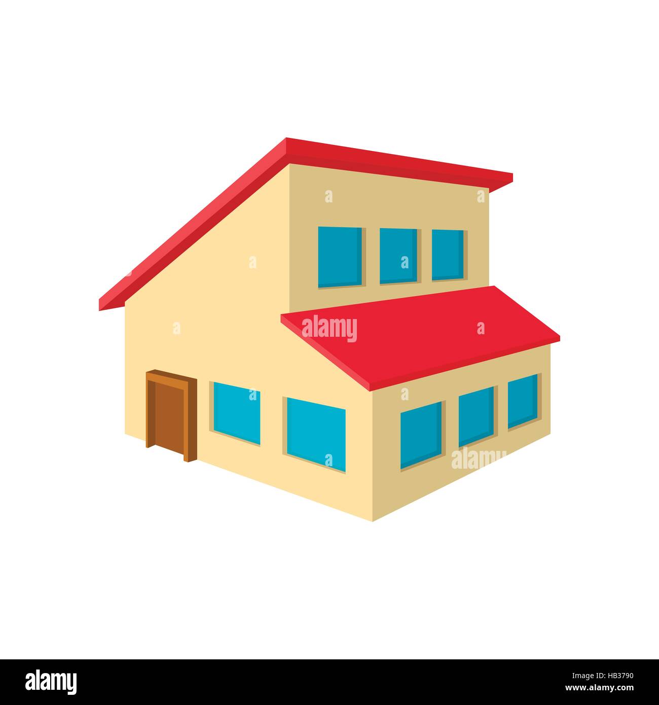 House with a mansard cartoon icon Stock Vector Image & Art - Alamy