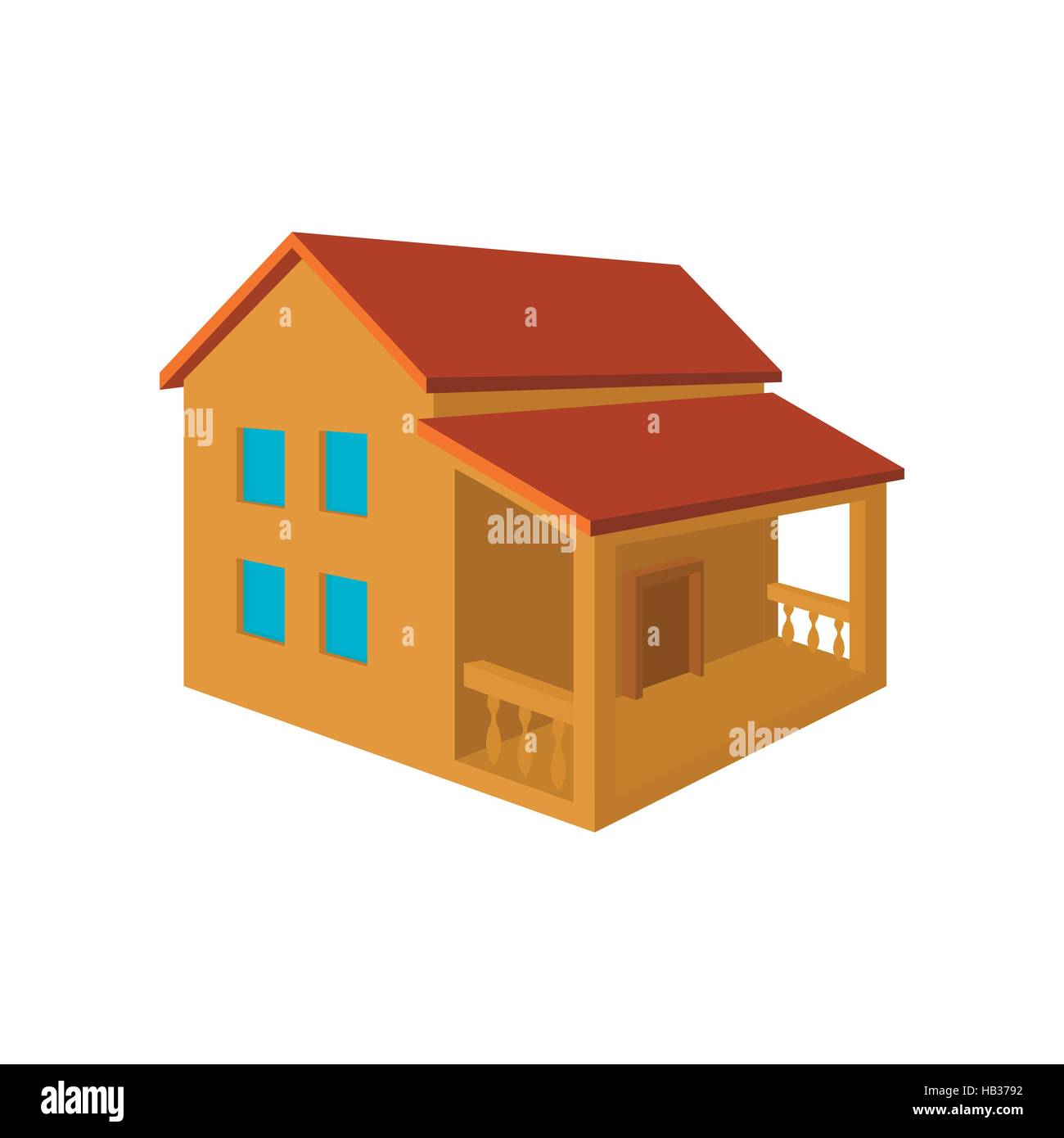 Two storey house icon icon cartoon hi-res stock photography and images ...