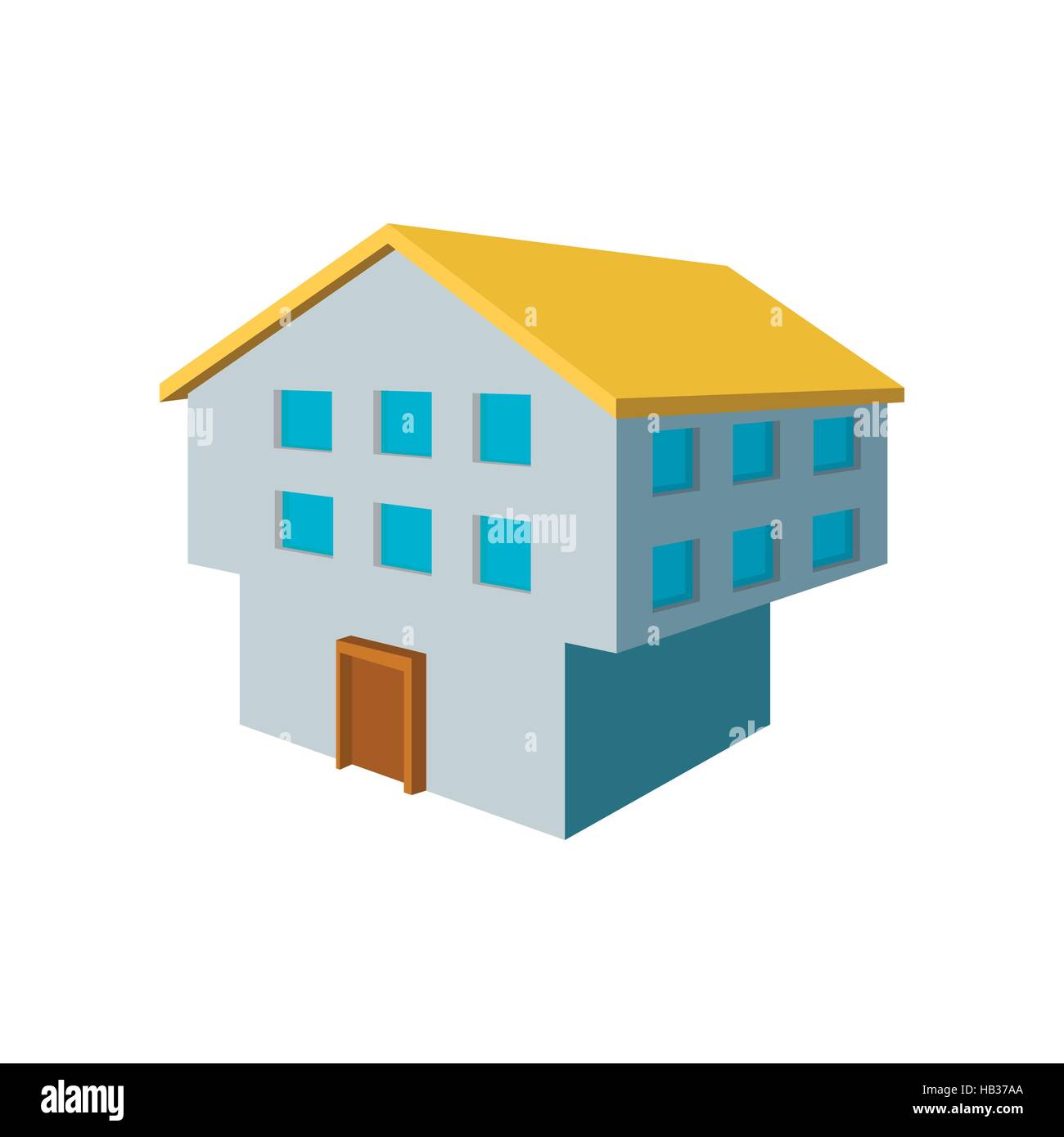 Two storey house icon icon cartoon hi-res stock photography and images ...