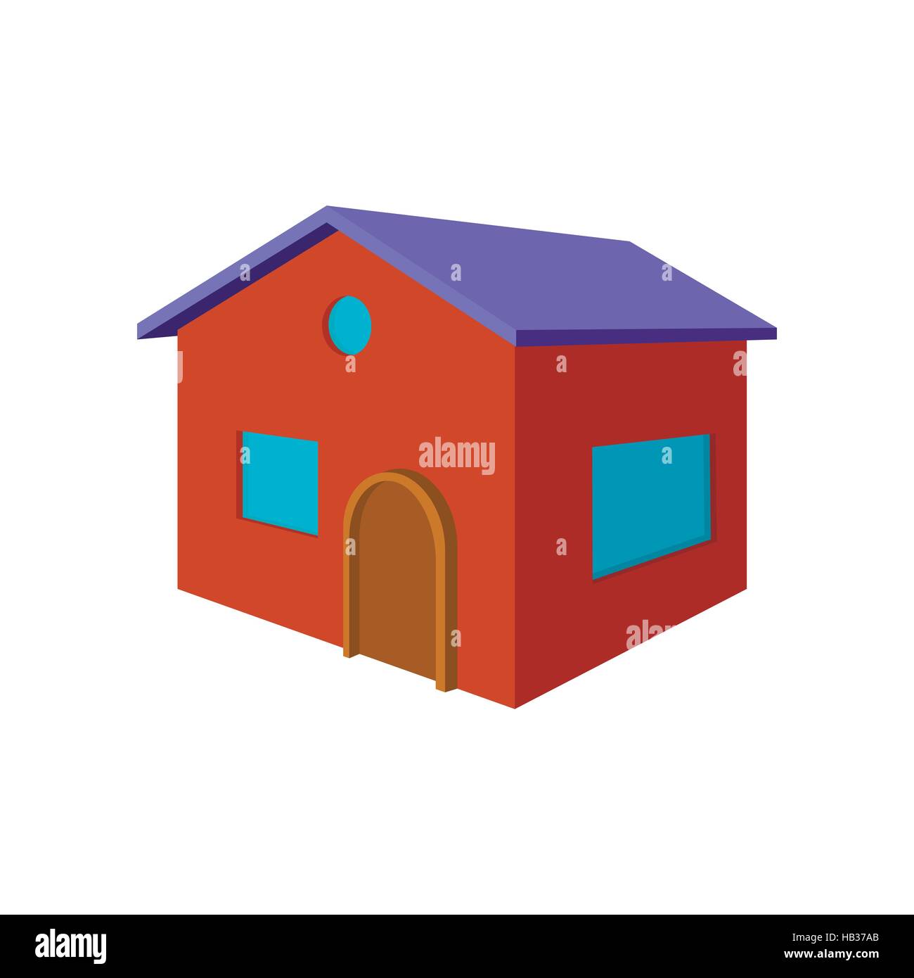 Red small cottage cartoon icon Stock Vector Image & Art - Alamy