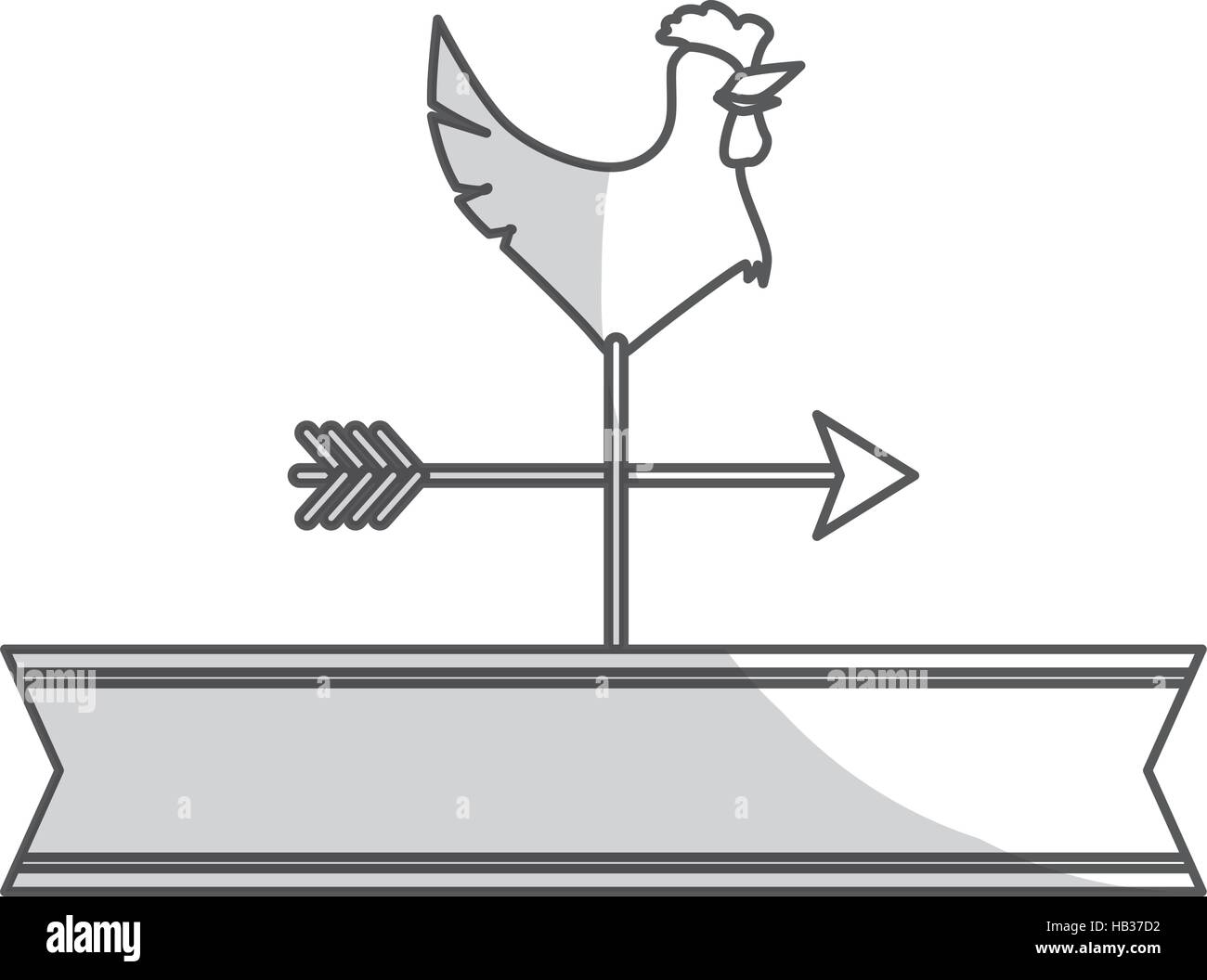 rooster weather vane icon over white background. vector illustration ...
