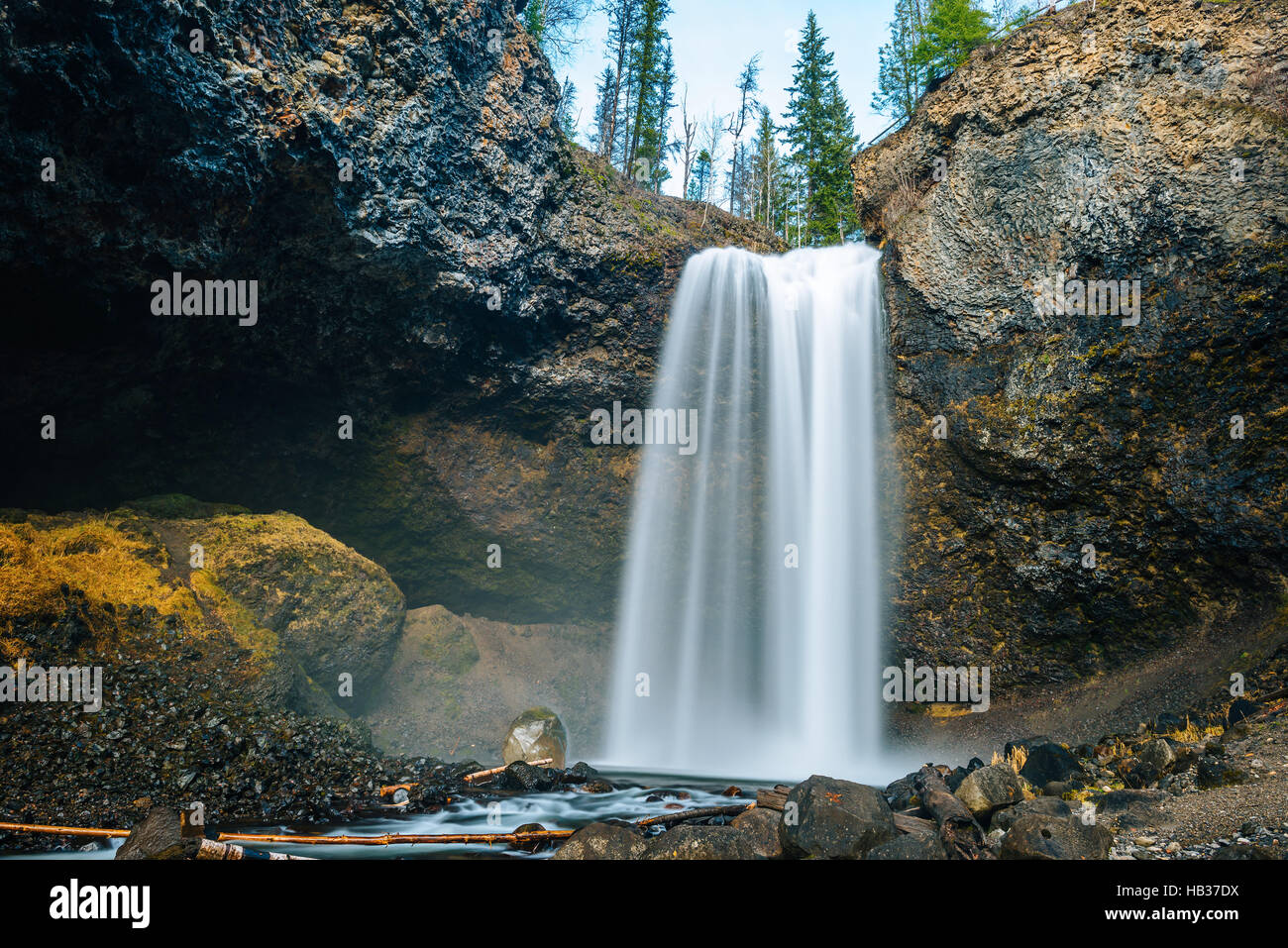 Moul Falls in Wells Gray Provincial Park, British Columbia, Canada ...