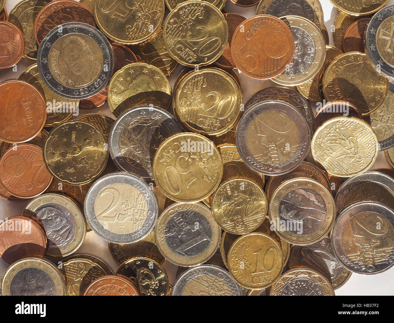 Euro coins background Stock Photo - Alamy