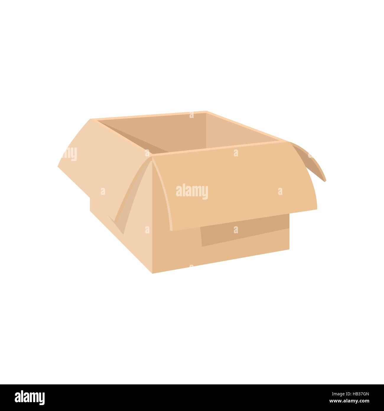 Open empty cardboard cartoon icon Stock Vector Image & Art - Alamy