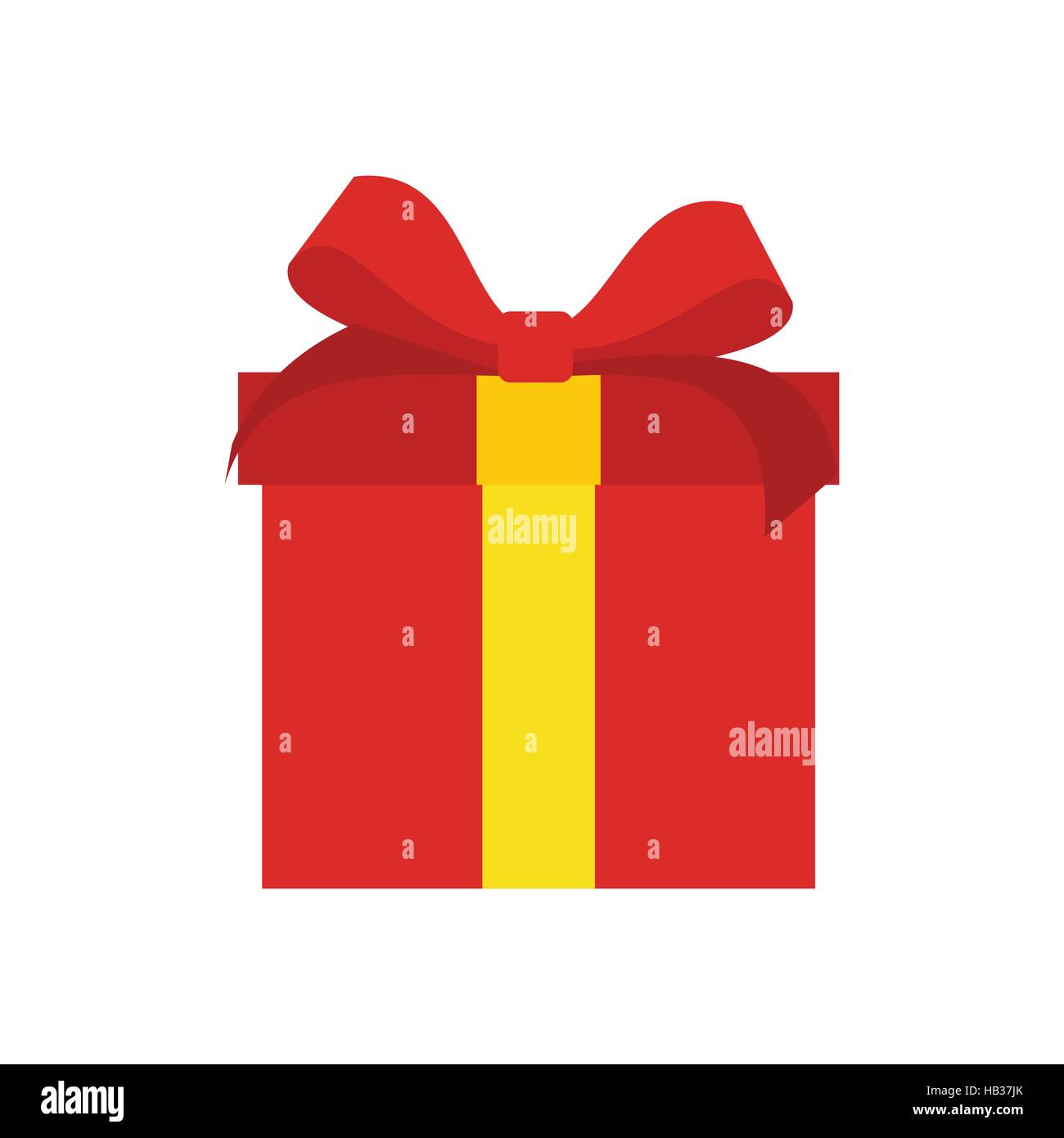 Red flat present box icon Stock Vector Image & Art - Alamy