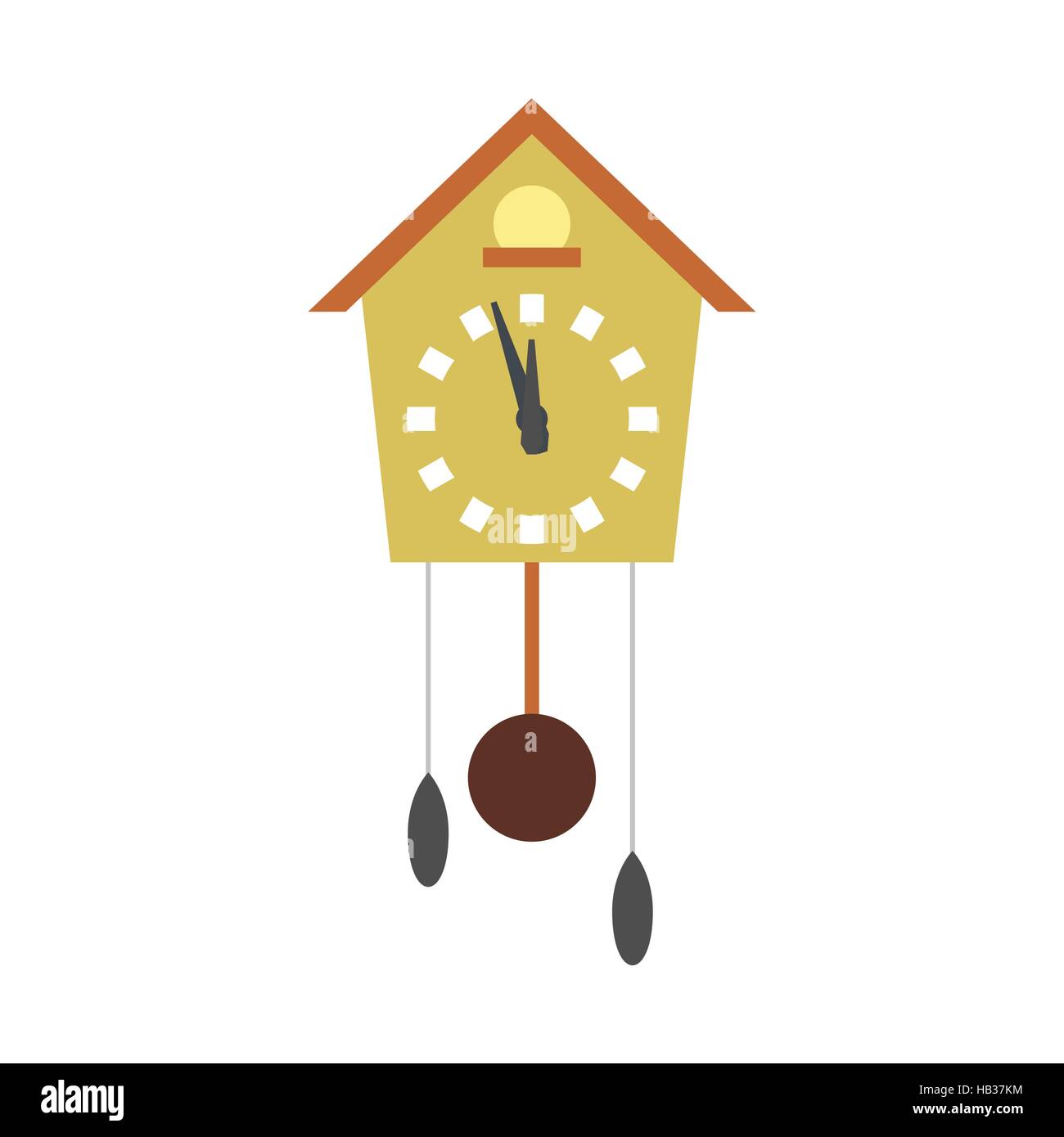 Cuckoo clock flat icon Stock Vector Image & Art - Alamy
