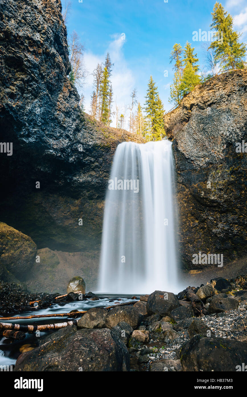 Moul Falls in Wells Gray Provincial Park, British Columbia, Canada ...