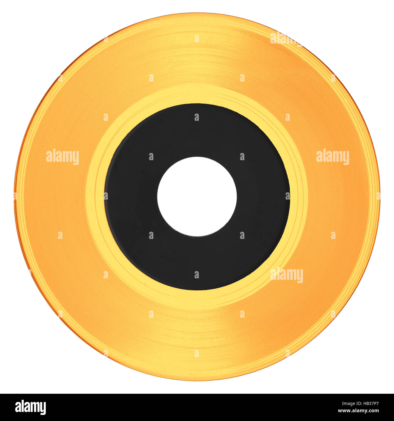 Gold record with white label Stock Photo - Alamy
