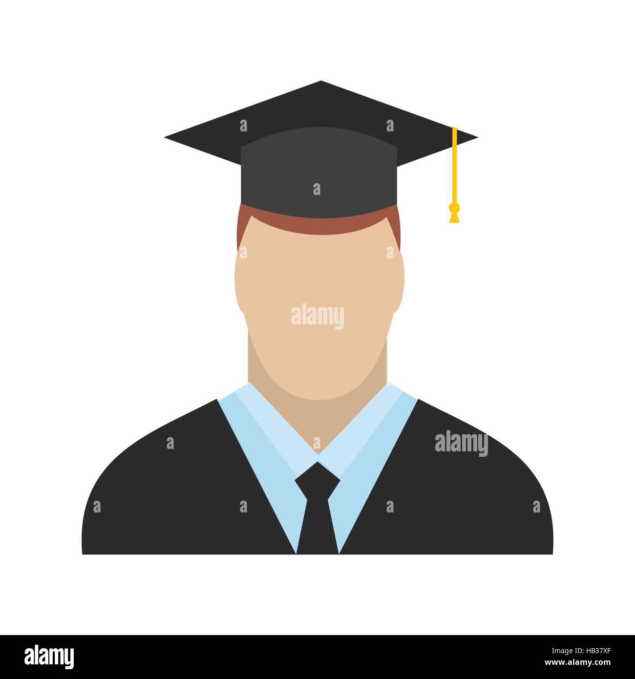 Graduate flat icon Stock Vector Image & Art - Alamy