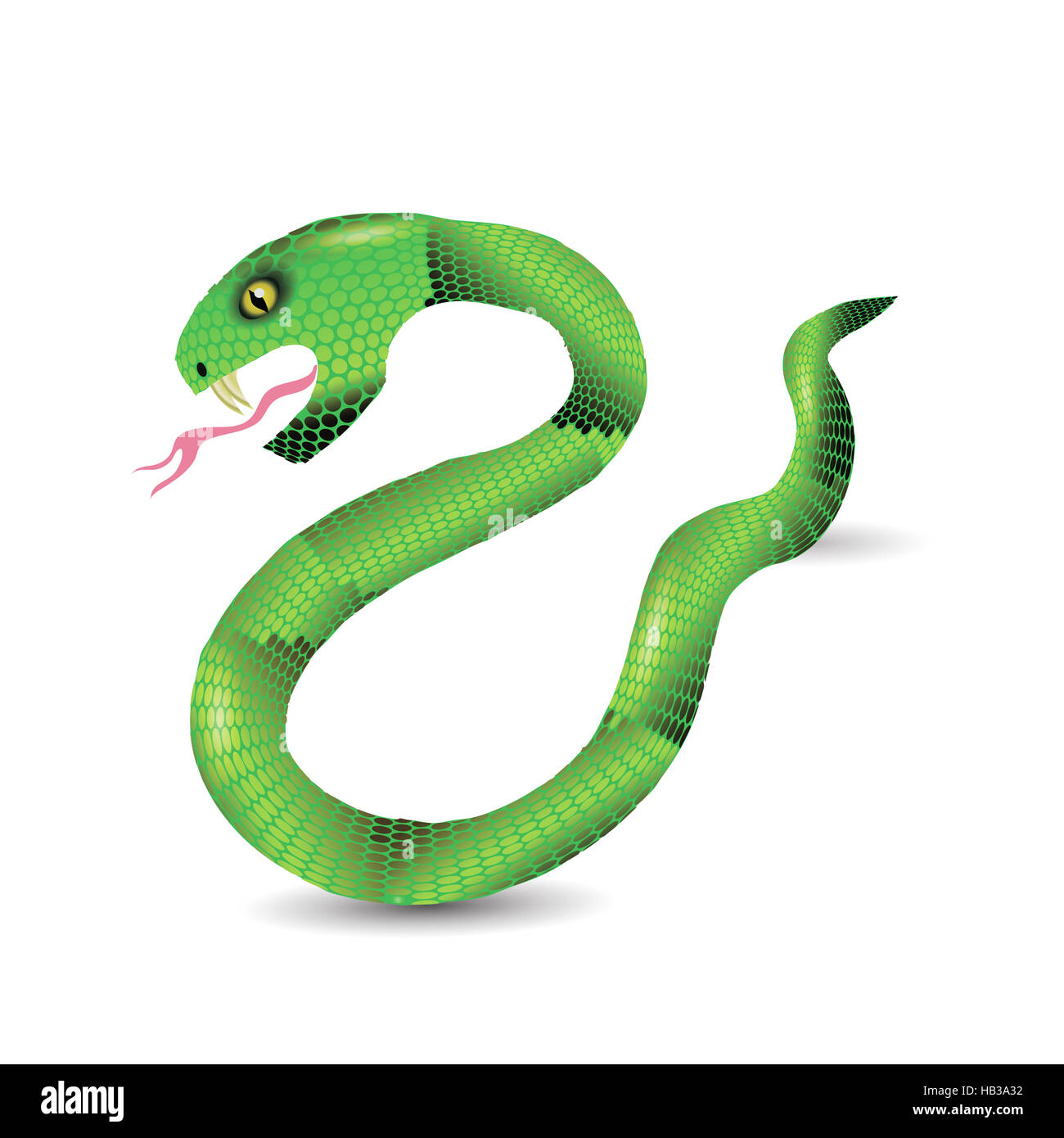 Cartoon Green Snakes Stock Photo - Alamy