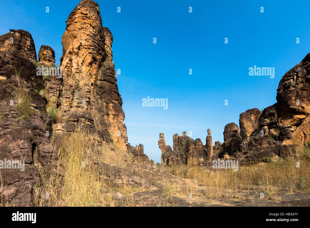 The peaks of Sindou Stock Photo - Alamy