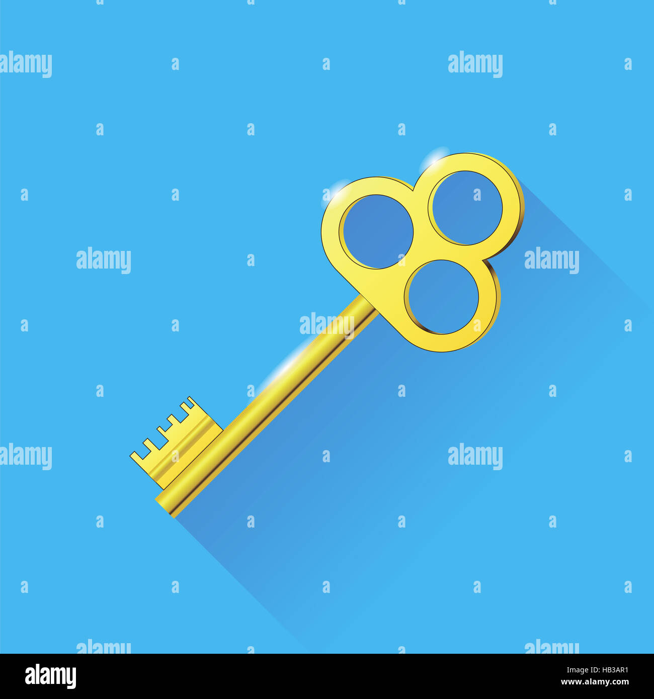 Old Gold Key Stock Photo - Alamy