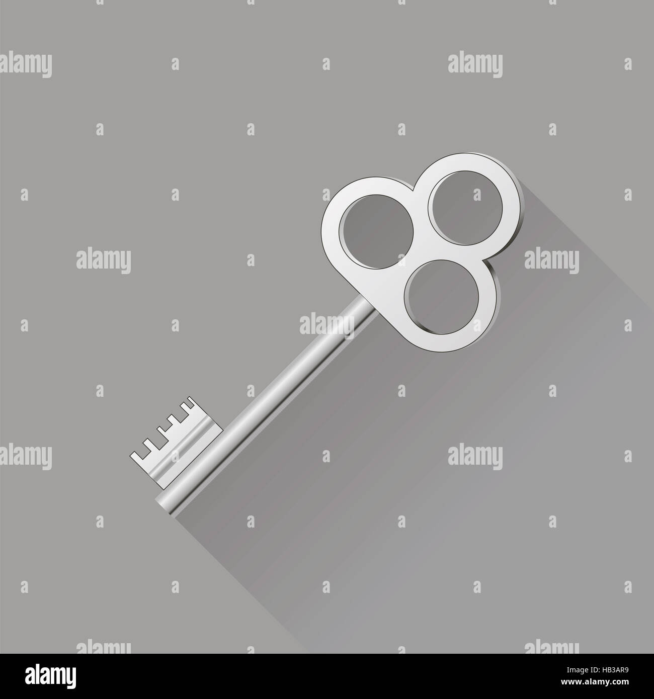 Retro Silver Key Stock Photo - Alamy