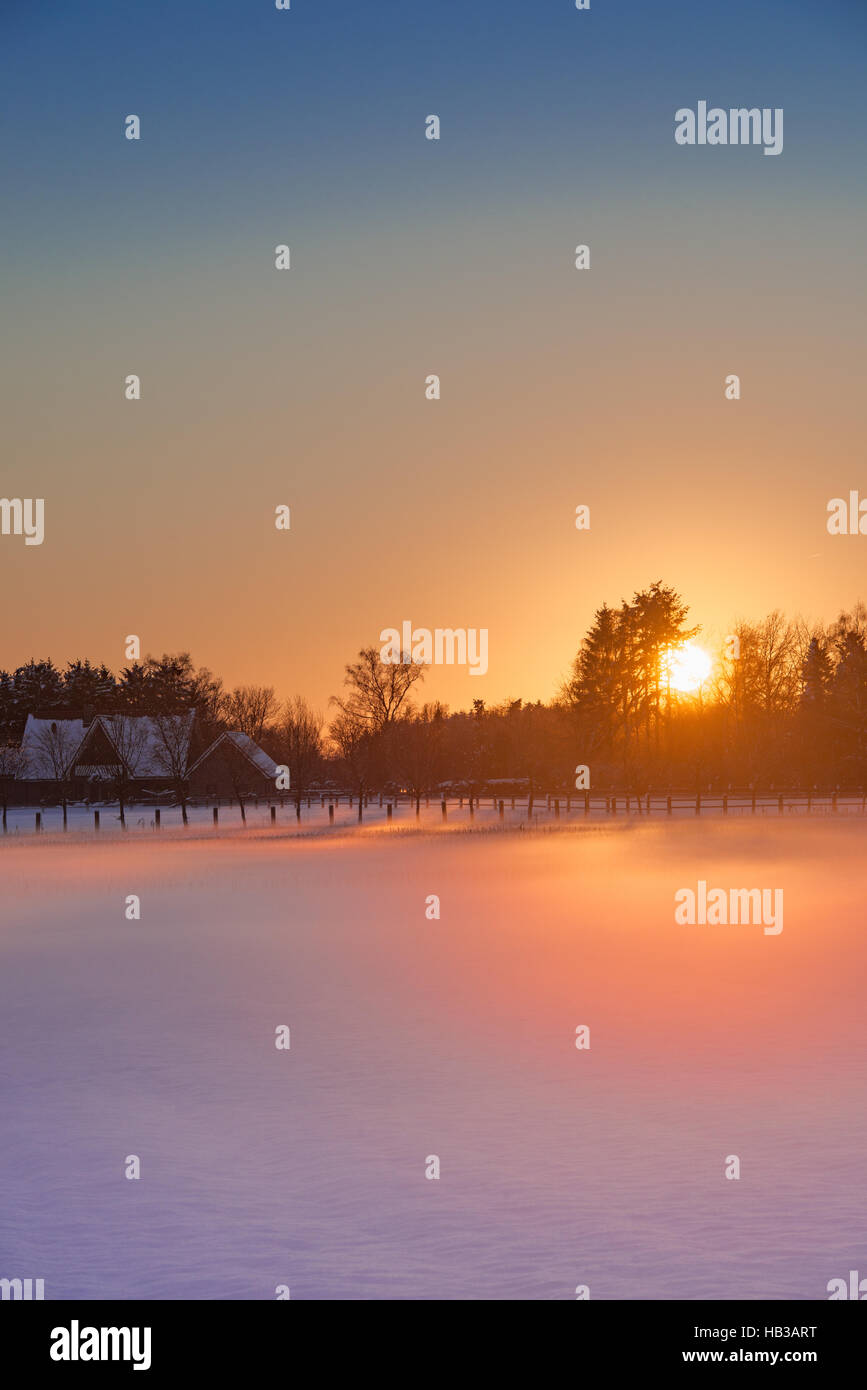 winter landscape with color look Stock Photo - Alamy