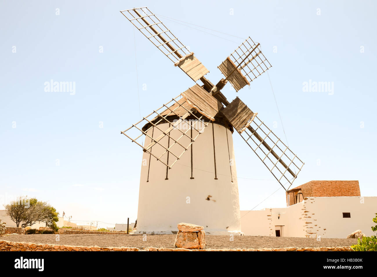 Classic Vintage Windmill Building Stock Photo - Alamy