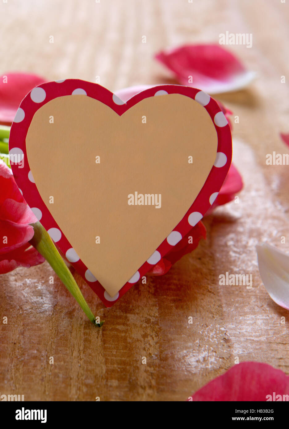 Heart shaped card isolated Stock Photo - Alamy