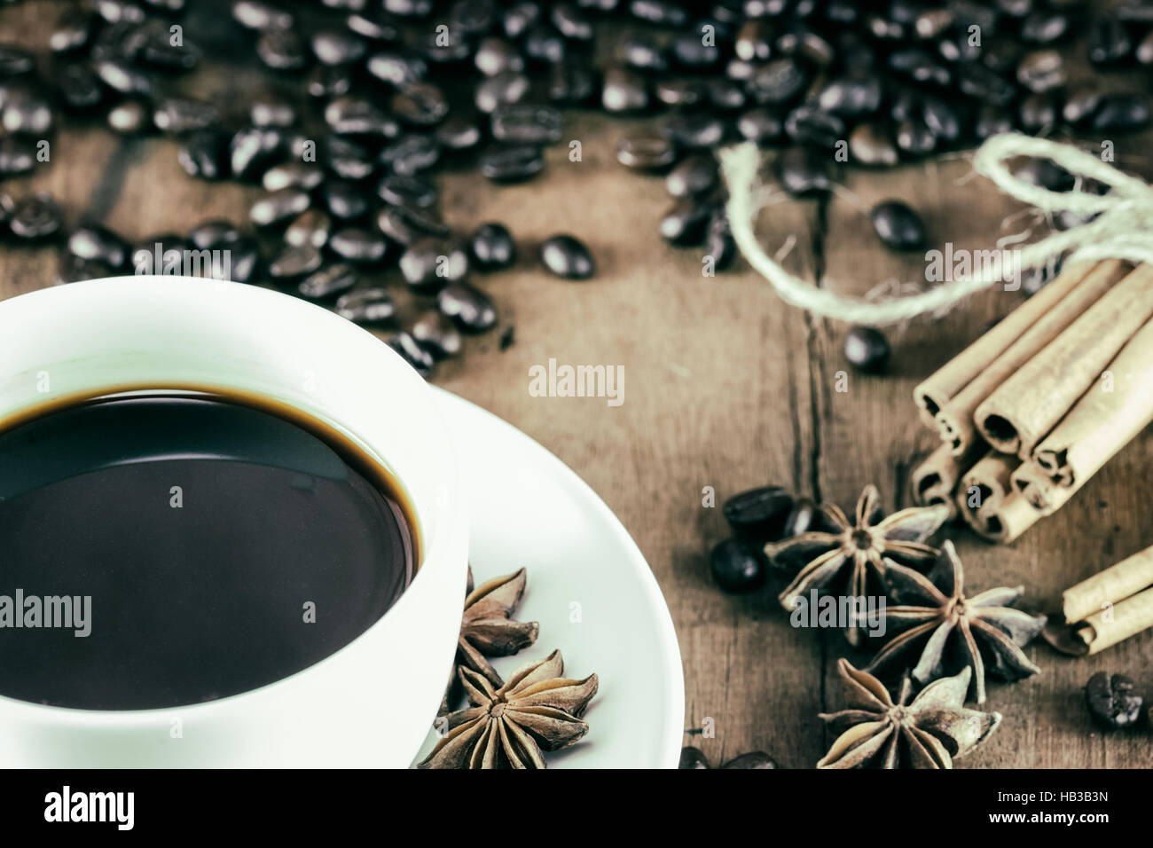 Cup of coffee on the wood table that suitable for background,backdrop ...