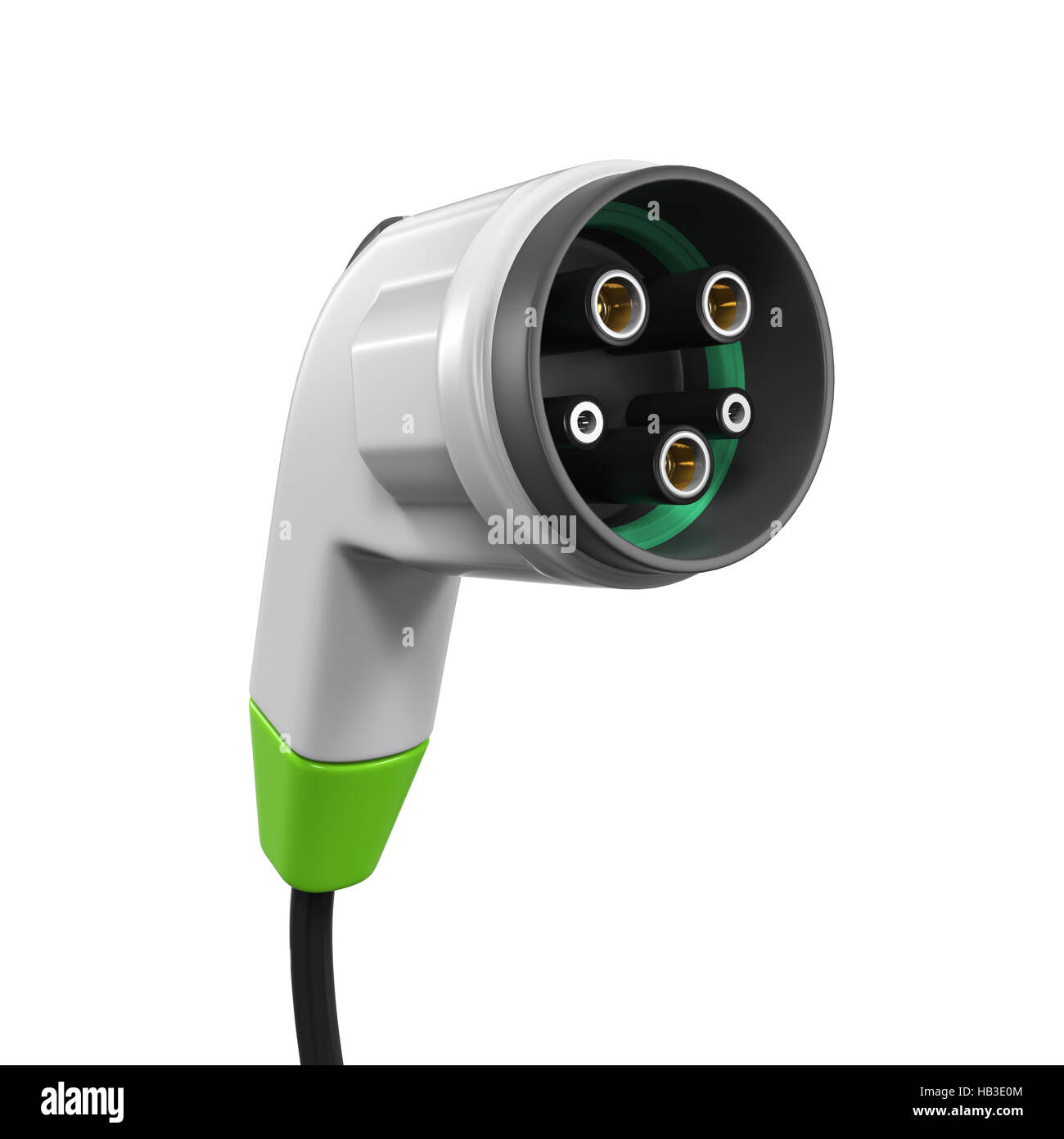 Cable plug and socket of an electric vehicle hi-res stock photography ...